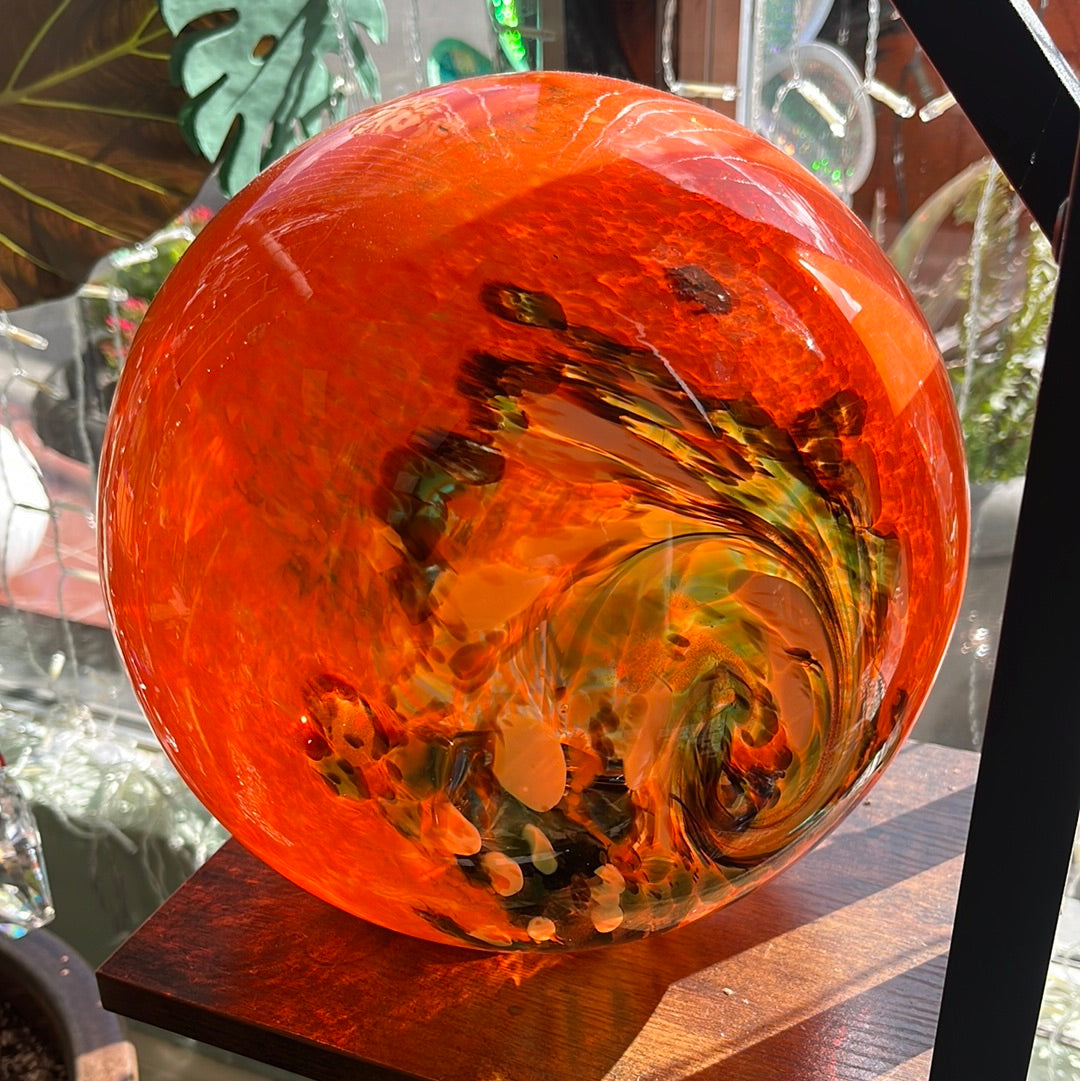10" Art Glass Solar LED Orb – Golden State Succulents LLC